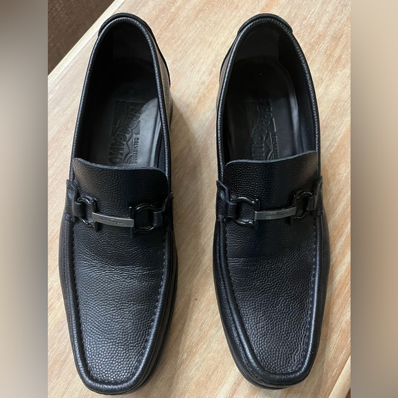 Salvatore Ferragamo | Shoes | Ferragamo Italian Black Leather Moccasin ...